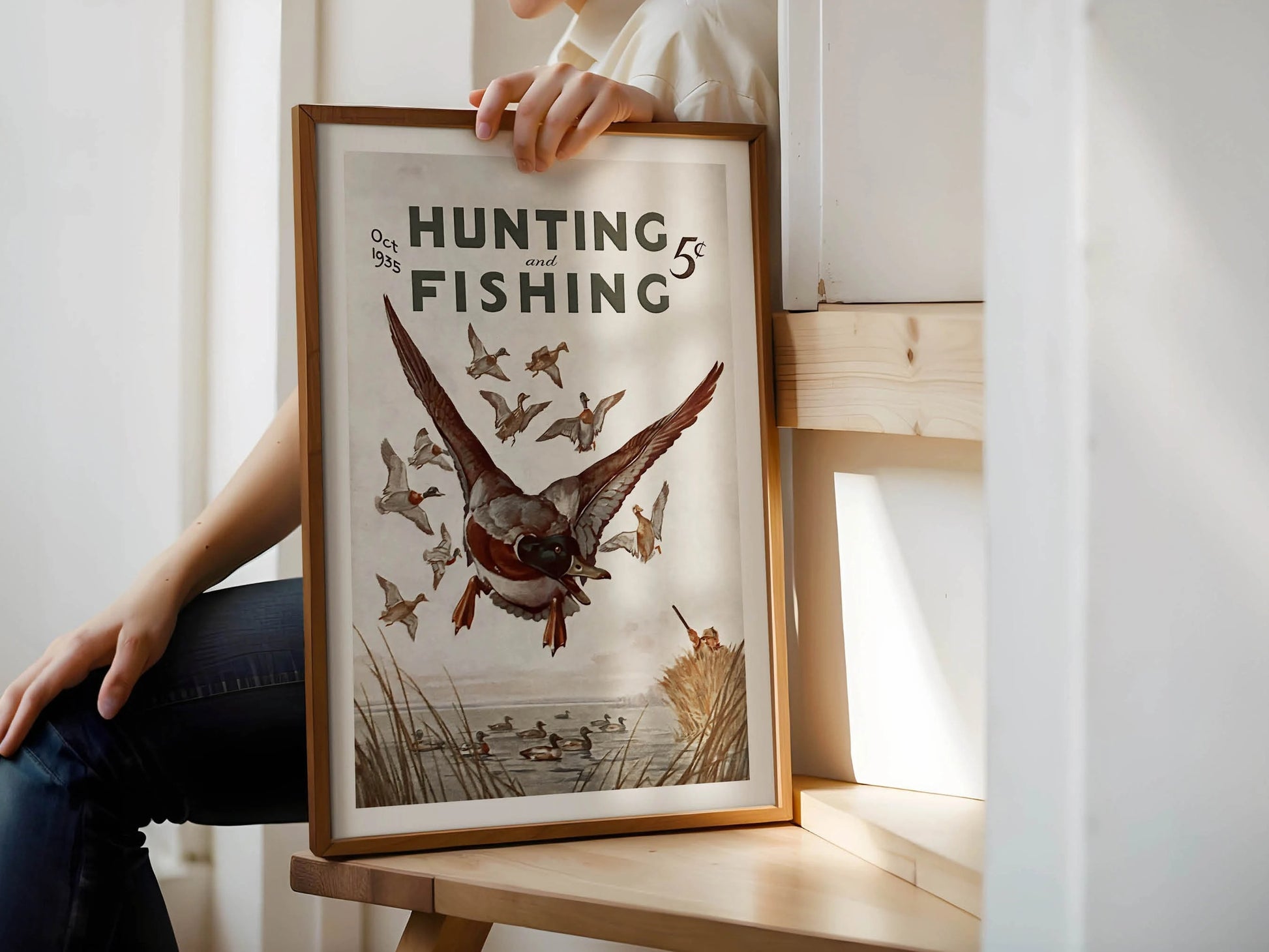 Hunting and Fishing Art Print Vintage Fishing Canvas - Hunting Gift fo ...