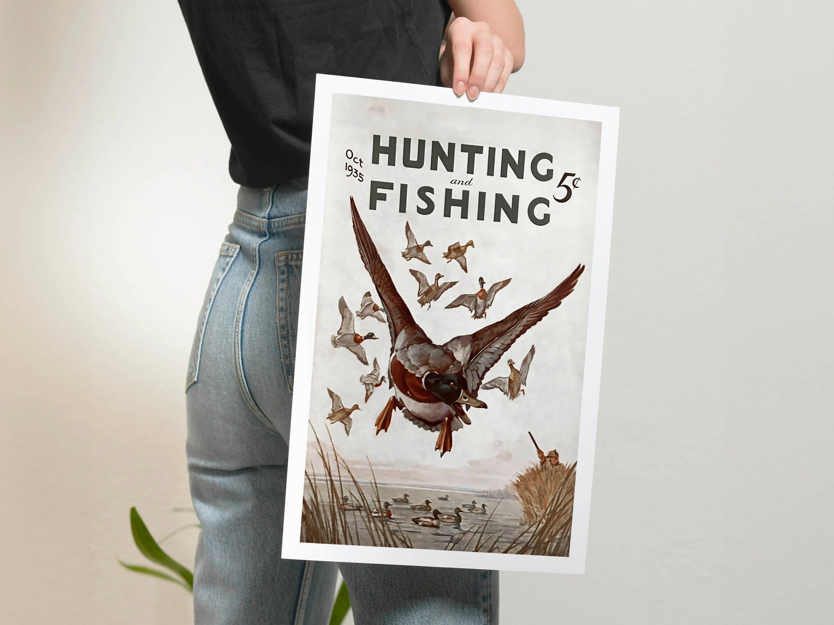 Hunting and Fishing Art Print Vintage Fishing Canvas - Hunting Gift fo ...